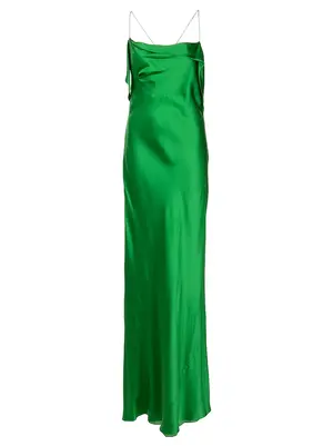 Michelle Mason Bias-cut Gown - Green