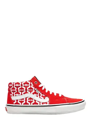 VANS X Supreme Skate Grosso Mid Monogram Sneakers - Red
