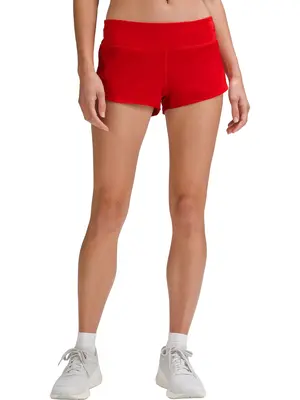 Lululemon Speed Up Low-Rise Lined Short 2.5" Dark Red