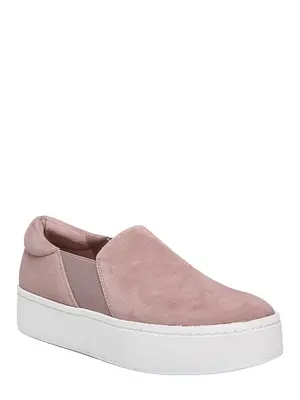 Vince Vince Warren Platform Slip-On Sneakers Hydrangea Suede
