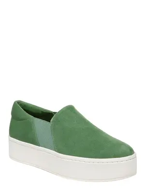 Vince Vince Warren Platform Slip-On Sneakers Palm Leaf