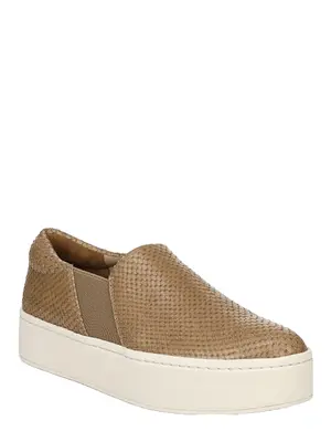 Vince Vince Warren Platform Slip-On Sneakers Tan