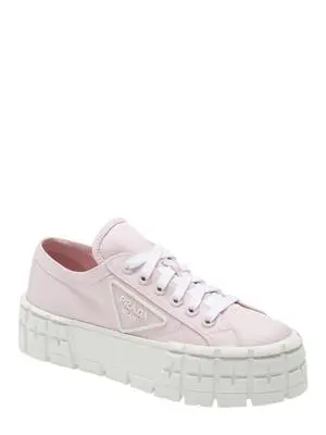 Prada Double Wheel Platform Sneakers - Alabastro