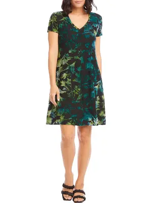 Karen Kane Karen Kane Quinn Pocket Shift Dress Green