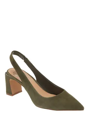 Vince Camuto Vince Camuto Hamden Pointed Toe Slingback Pumps Forest/forest