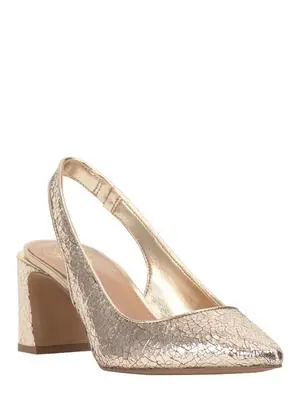 Vince Camuto Vince Camuto Hamden Pointed Toe Slingback Pumps Gold
