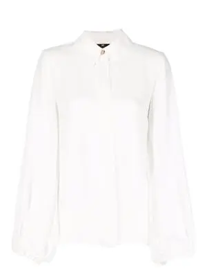 Elisabetta Franchi Draped Sleeve Blouse - White