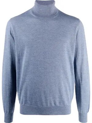 Canali Roll-neck Sweater - Blue