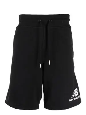 NEW BALANCE Logo-print Track Shorts - Black