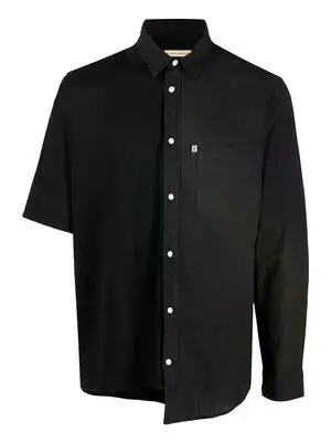 ROMEO HUNTE Asymmetric Button-down Shirt - Black