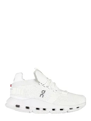 On On Cloudnova Sneaker In White.  Undyed White-0