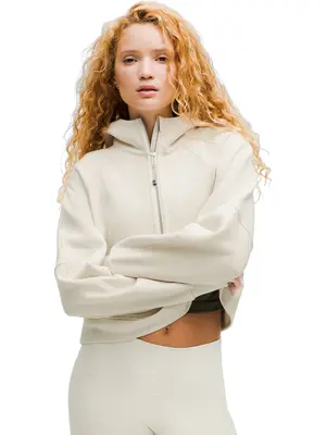 Lululemon Scuba Oversized Half-Zip Hoodie Heathered Bone