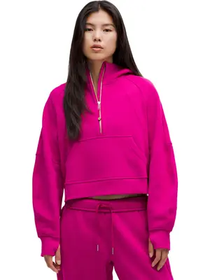 Lululemon Scuba Oversized Half-Zip Hoodie Ripened Raspberry/gold