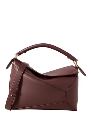 Loewe LOEWE Puzzle Edge Small Shoulder Bag Burgundy