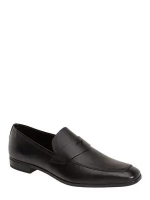 Prada Saffiano Leather Penny Loafer - Black