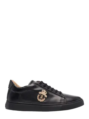 BILLIONAIRE Crest Low-top Sneakers - Black