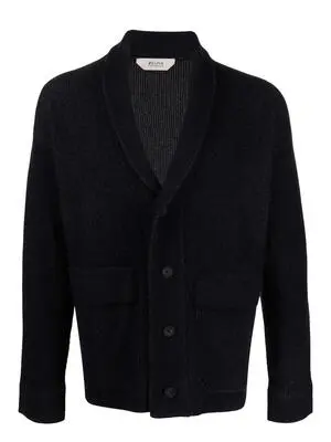 Zegna Ribbed-knit Wool-cashmere Blend Cardigan - Blue
