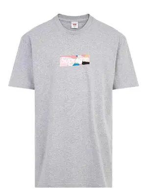 Supreme X Emilio Pucci Box Logo Crew Neck T-shirt Grey