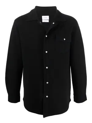 BARRIE Flap-pocket Cashmere Overshirt - Black