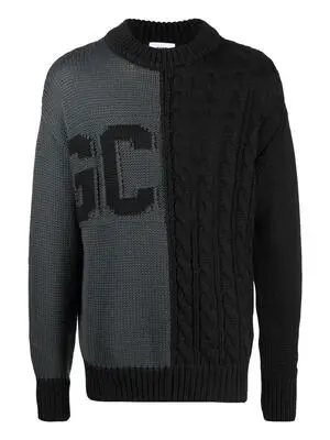 Gcds Logo Cable-knit Jumper - Black