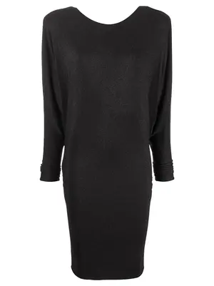 Alexandre Vauthier Wide-shoulder Knit Dress - Black