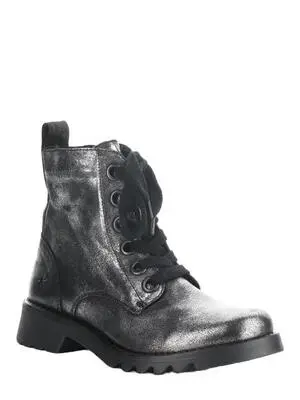Fly London FLY London Ragi Combat Boots 035 Silver