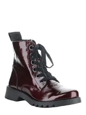 Fly London FLY London Ragi Combat Boots 043 Burgundy Rock