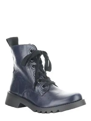 Fly London Ragi Combat Boots - 047 Navy