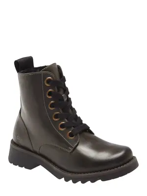 Fly London FLY London Ragi Combat Boots Diesel Leather