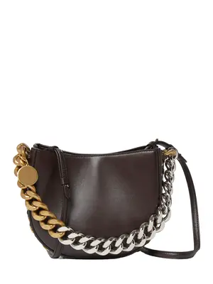 Stella McCartney Stella McCartney Frayme Small Shoulder Bag Chocolate Brown