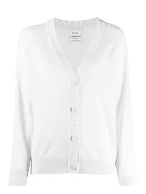 BARRIE Barrie Rib-Trimmed Cashmere Cardigan White