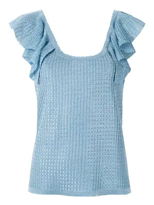 OLYMPIAH Sable Knitted Tank Top - Blue