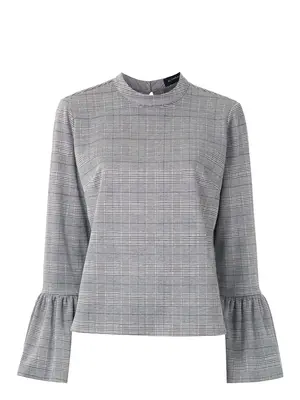 OLYMPIAH Plaid Long Sleeve Blouse - Multicolour