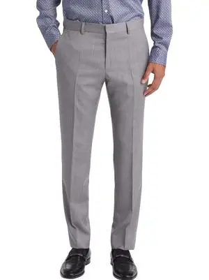 BOSS Genius Slim Fit Wool Suit Pants - Charcoal Grey