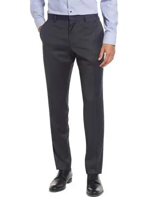 Hugo Boss Genius Slim Fit Wool Suit Pants - Dark Grey