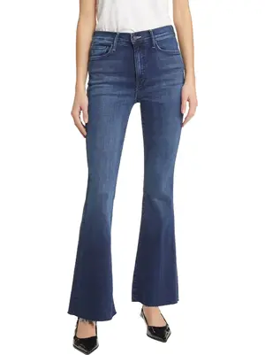 MOTHER MOTHER Fray Hem Bootcut Jeans Heirloom