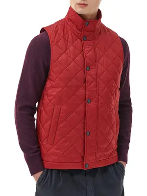 Barbour Barbour Barlow Quilted Vest Dark Red