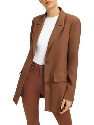 Good American Trench Blazer Burnt Caramel002