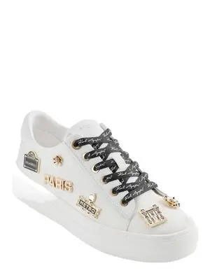 Karl Lagerfeld Paris Karl Lagerfeld Paris Cate Pin Logo Sneakers Bright White Rue Pins