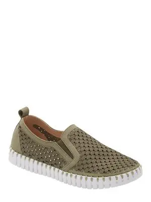 ILSE JACOBSEN Ilse Jacobsen Tulip Perforated Slip-On Sneaker Army