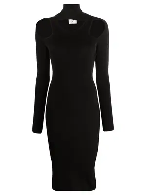 Coperni Cut-out Midi Dress - Black