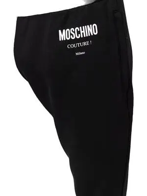 Moschino Logo-print Slim-cut Track Pants - Black