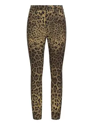 Dolce & Gabbana Leopard-print Skinny Jeans - Neutrals