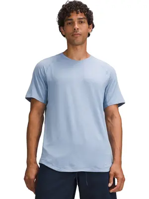 Lululemon License To Train Short-Sleeve Shirt Blue Willow