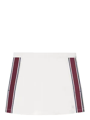Tory Burch Tech Piqué Tennis Skirt Snow White/winetasting