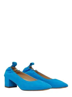 Everlane Day Heel Brilliant Blue Suede