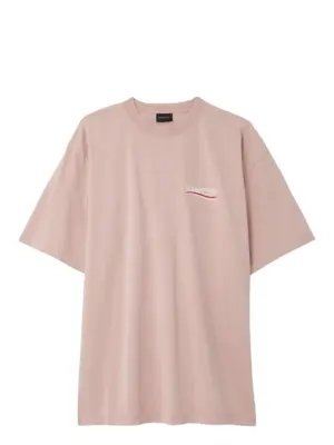 Balenciaga Balenciaga Oversized Embroidered T-Shirt Pink