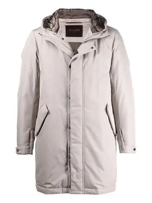 MOORER Moorer Hooded Coat With Tonal Stitching