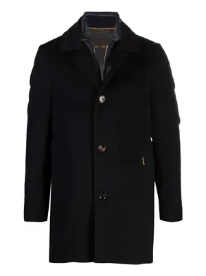 MOORER Layered Wool-cashmere Coat - Blue