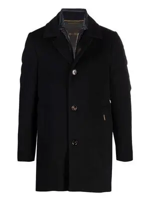 MOORER Layered Wool-cashmere Coat - Blue